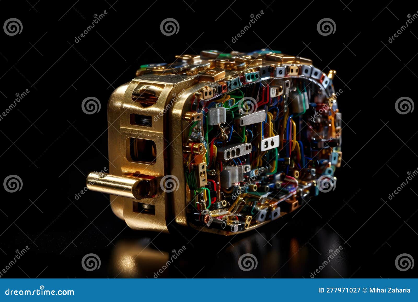 Interesting Lock Made from Metal Showing Bits. Generative AI Stock ...