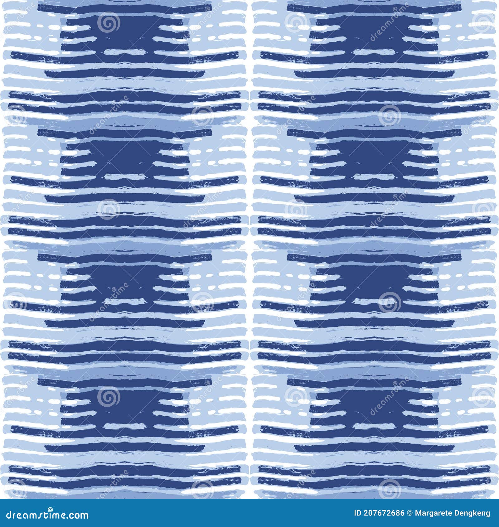 Interesting Monochrome Pattern in Blue. Stock Vector - Illustration of ...