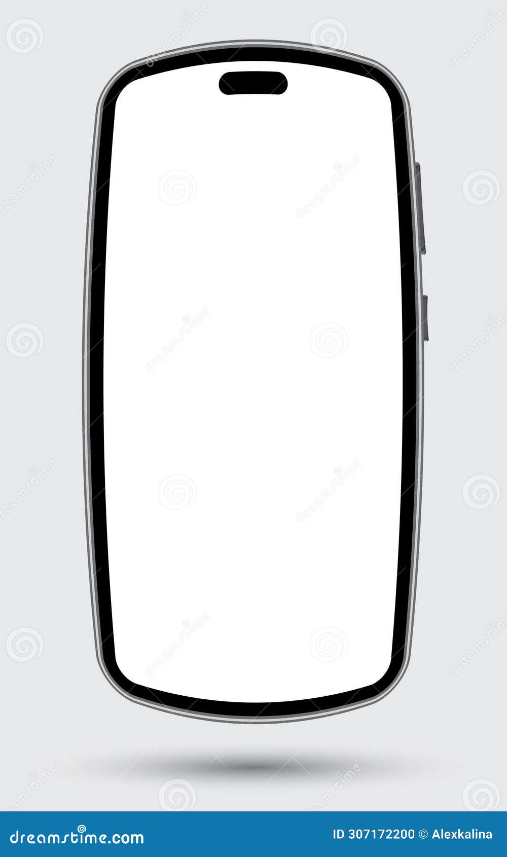 Interesting, Non-standard and Cool Mobile Phone. Oval Telephone Stock ...