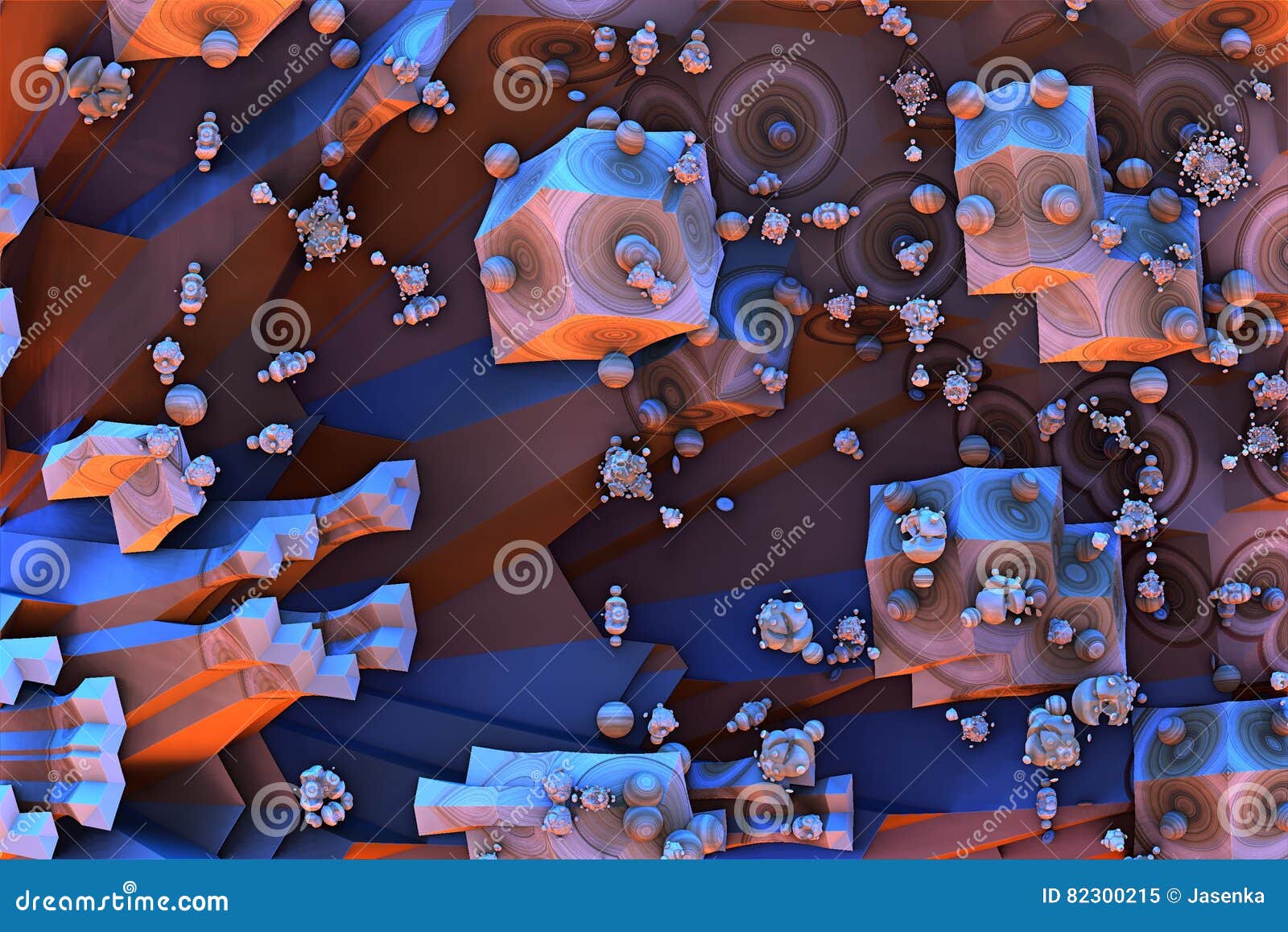 Interesting Objects Fractal Stock Illustration - Illustration of ...