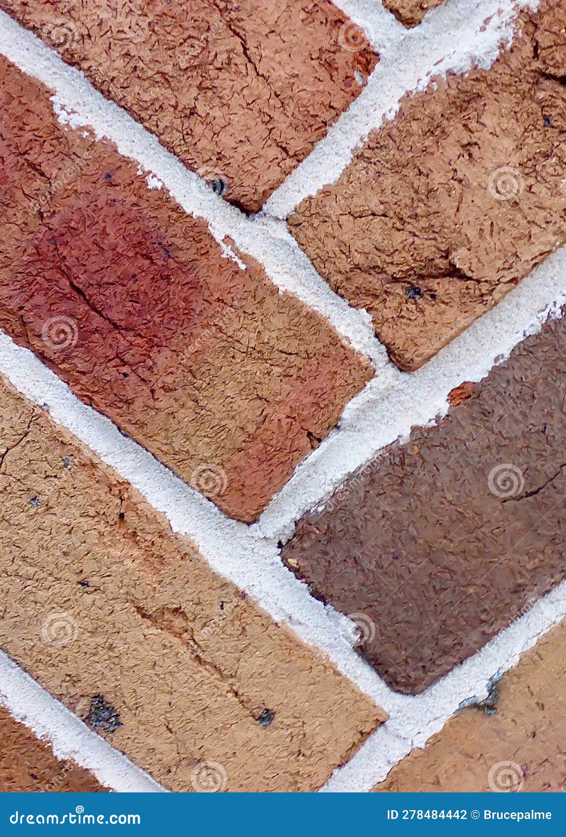 An Interesting Pattern on a Brick Wall Stock Photo - Image of brown ...