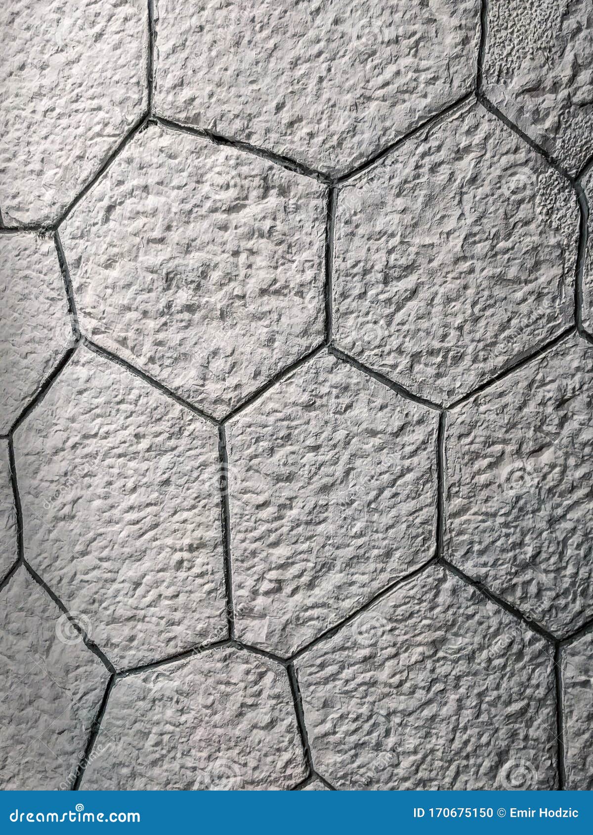 Interesting Pattern of Hexagonal Shaped White Bricks on the Wall or ...