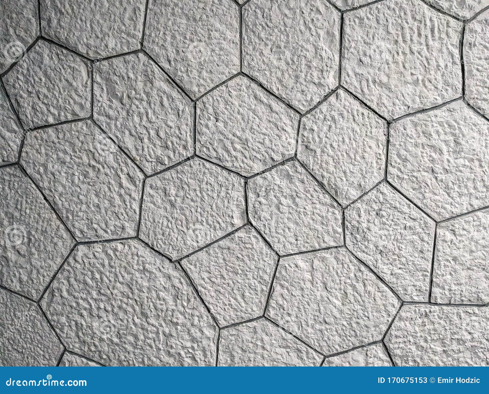 Interesting Pattern of Hexagonal Shaped White Bricks on the Wall or ...