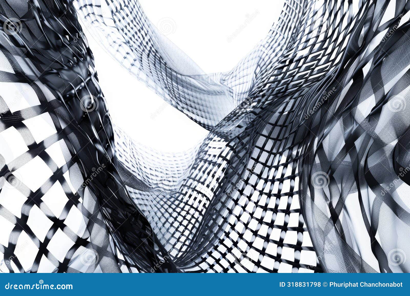 Interesting Patterns of Fish Nets Being Rolled Up on Display. with ...