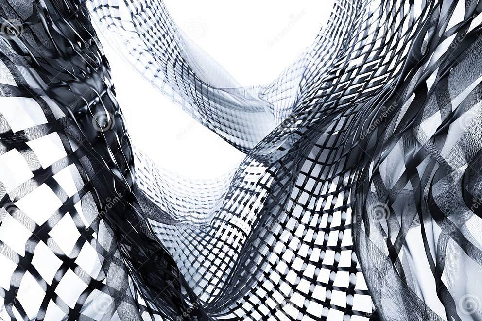 Interesting Patterns of Fish Nets Being Rolled Up on Display. with ...