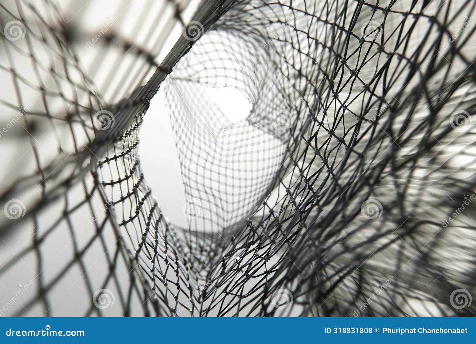 Interesting Patterns of Fish Nets Being Rolled Up on Display. with ...