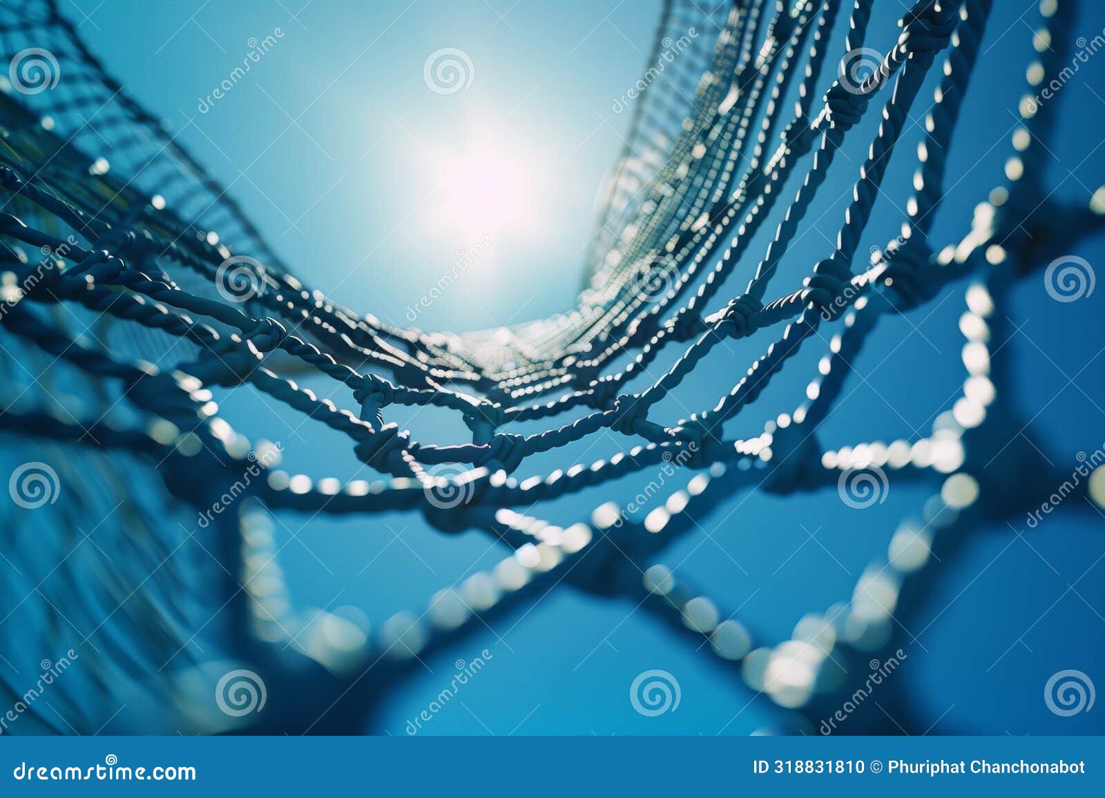 Interesting Patterns of Fish Nets Being Rolled Up on Display. with ...