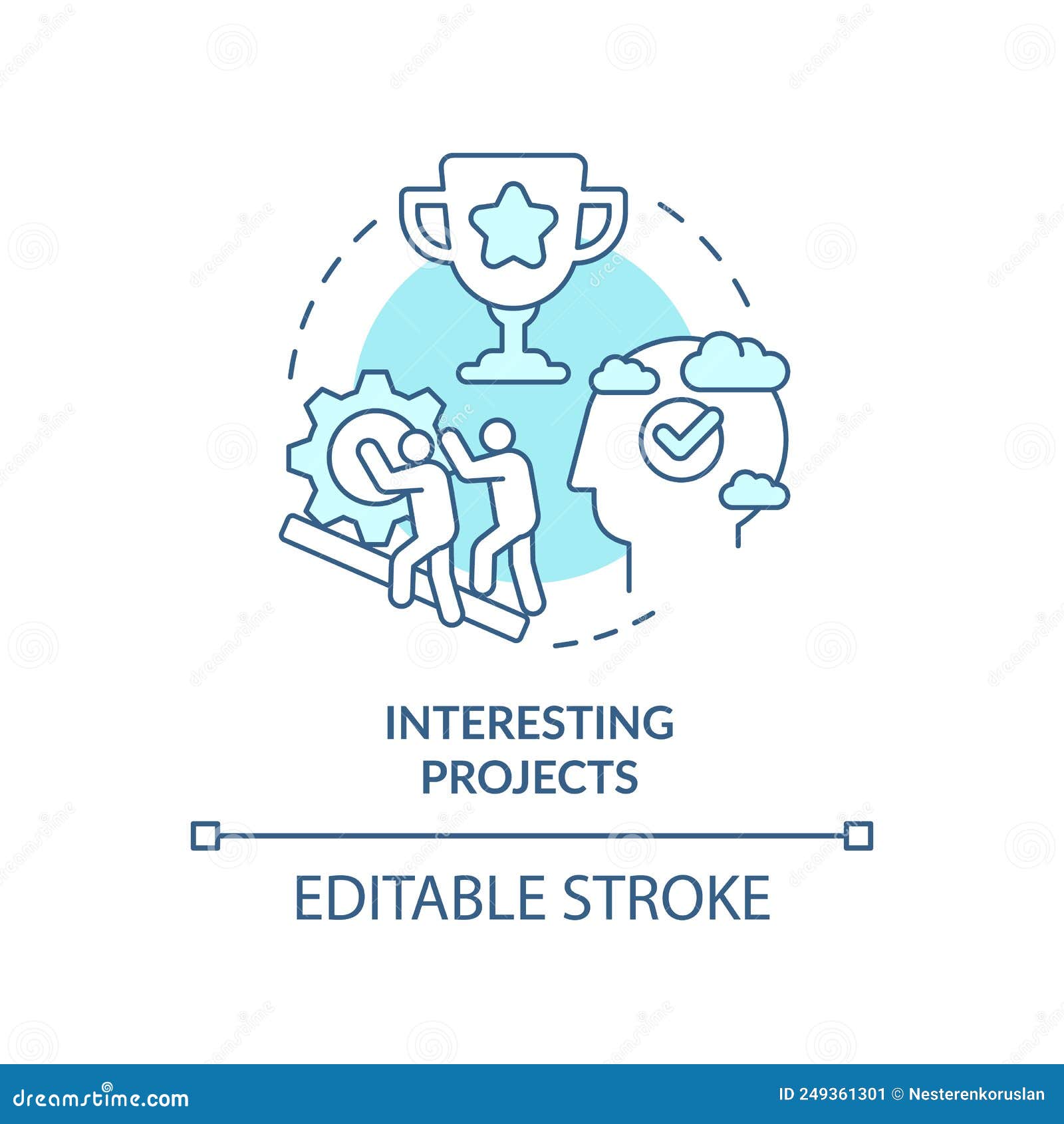 Interesting Projects Turquoise Concept Icon Stock Vector - Illustration ...