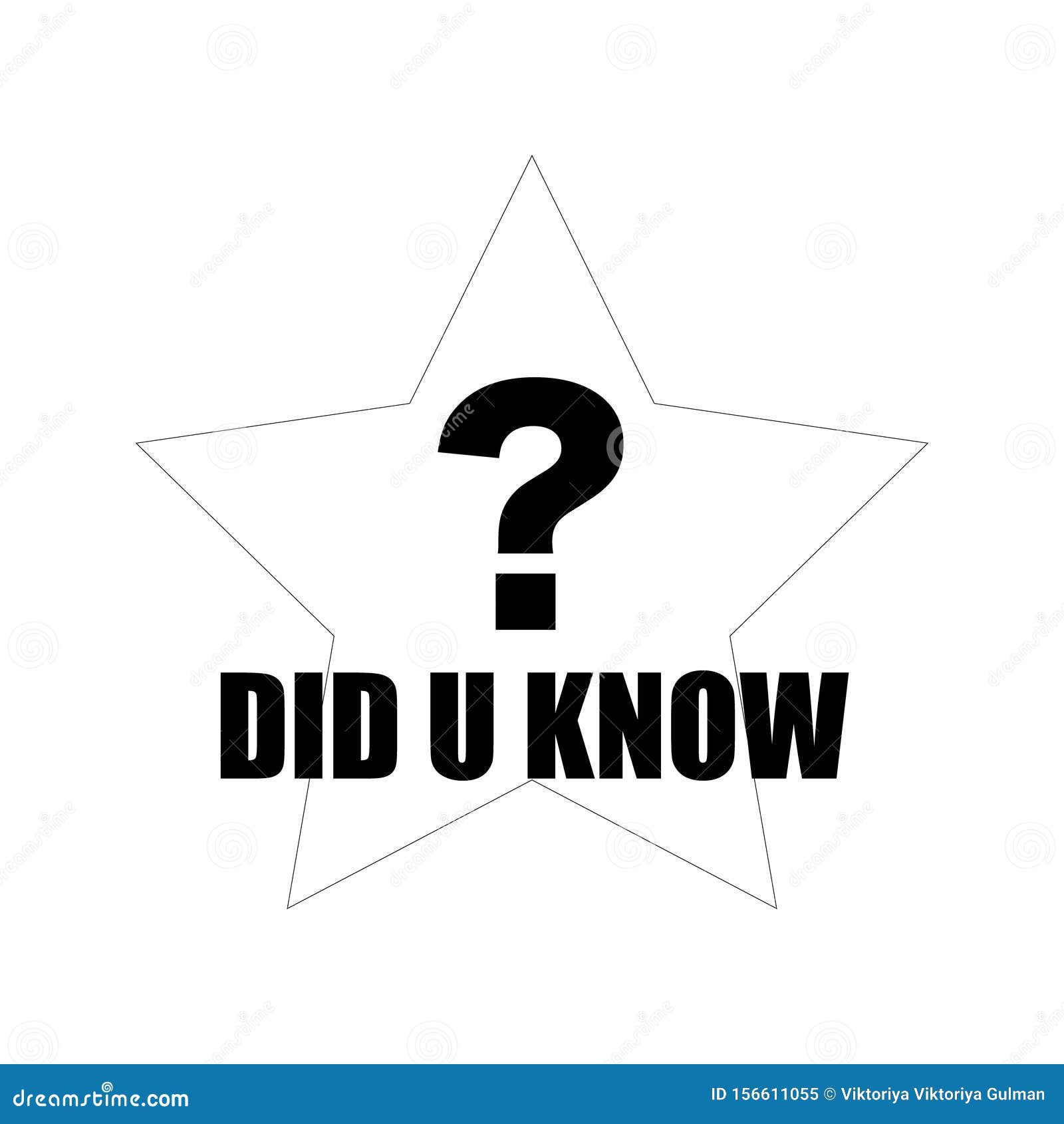 Interesting Question. Black Text Did You Know Stock Vector ...