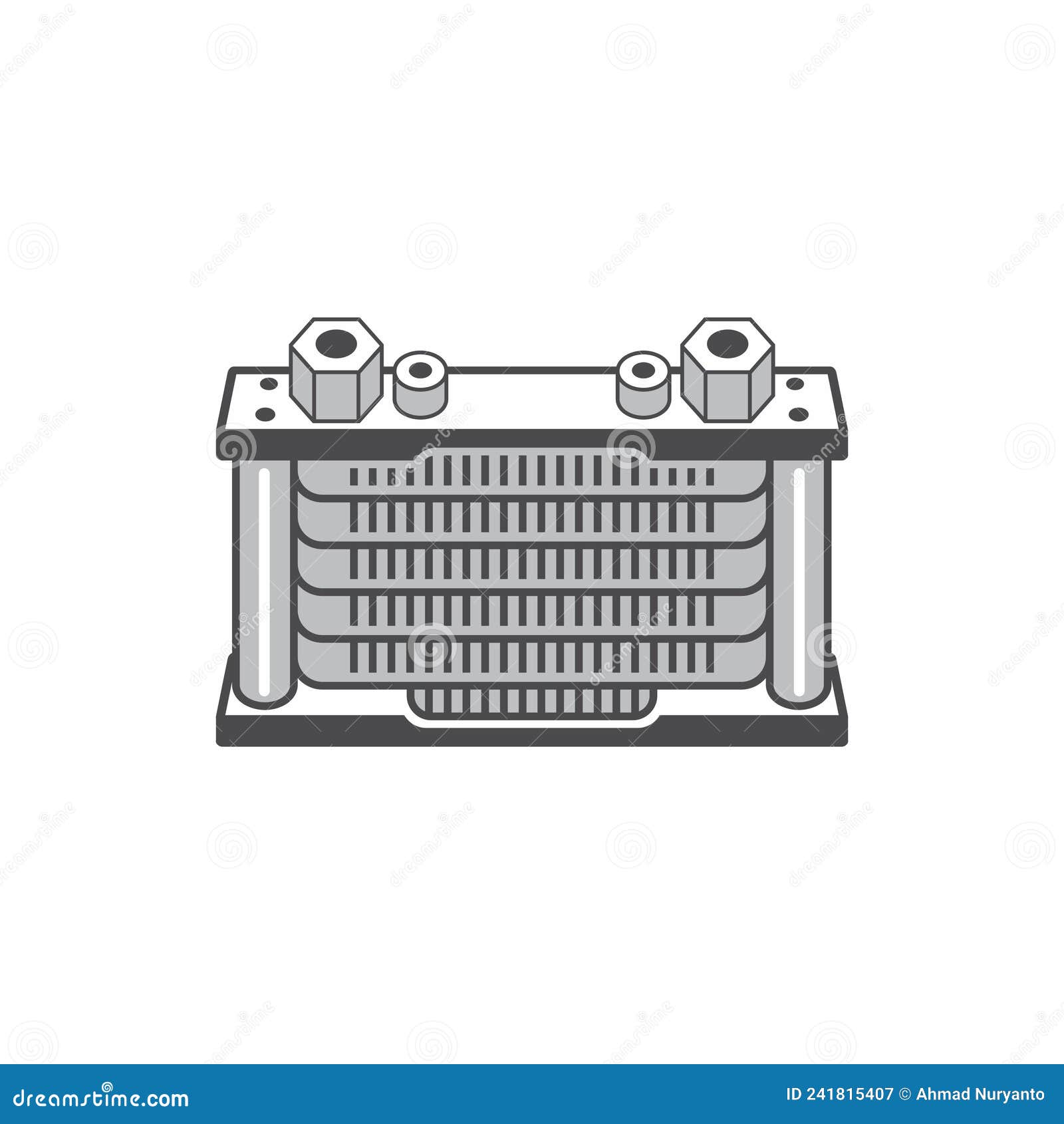 Interesting of Radiator, Auto Part Stock Vector - Illustration of ...