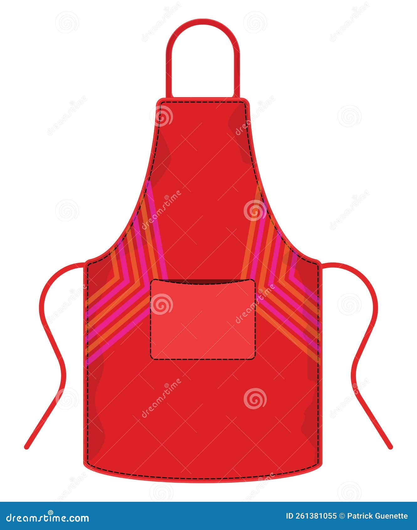 Interesting Red Apron, Icon Stock Vector - Illustration of cook, mockup ...