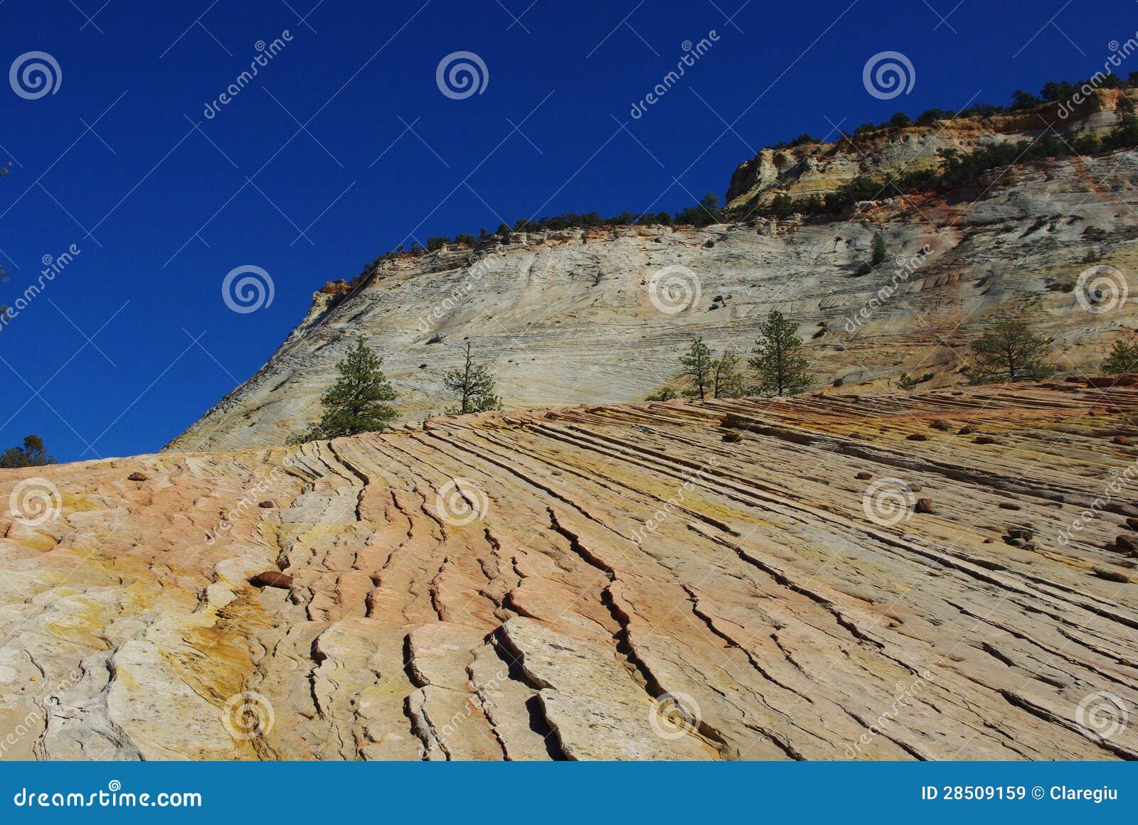 Interesting Rock Layers in Zion National Park, Utah Stock Image - Image ...