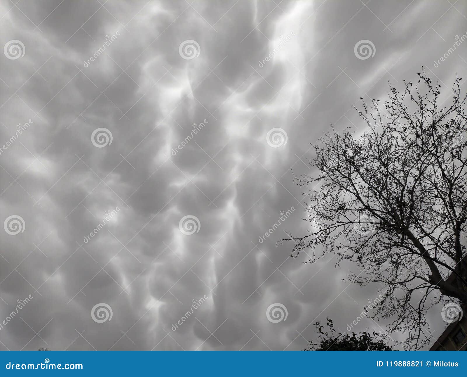 Interesting and Scary Storm Clouds Stock Image - Image of black ...