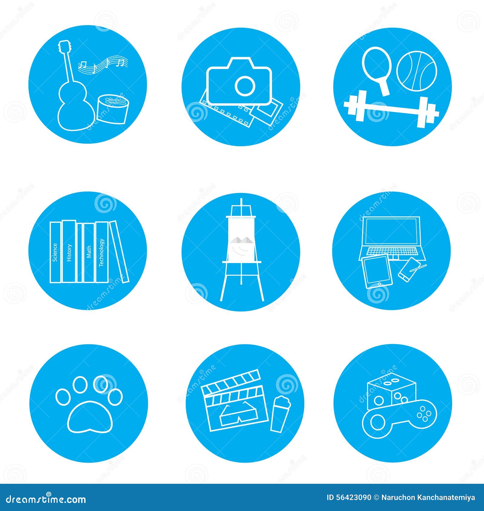 Interesting set icon stock illustration. Illustration of draw - 56423090