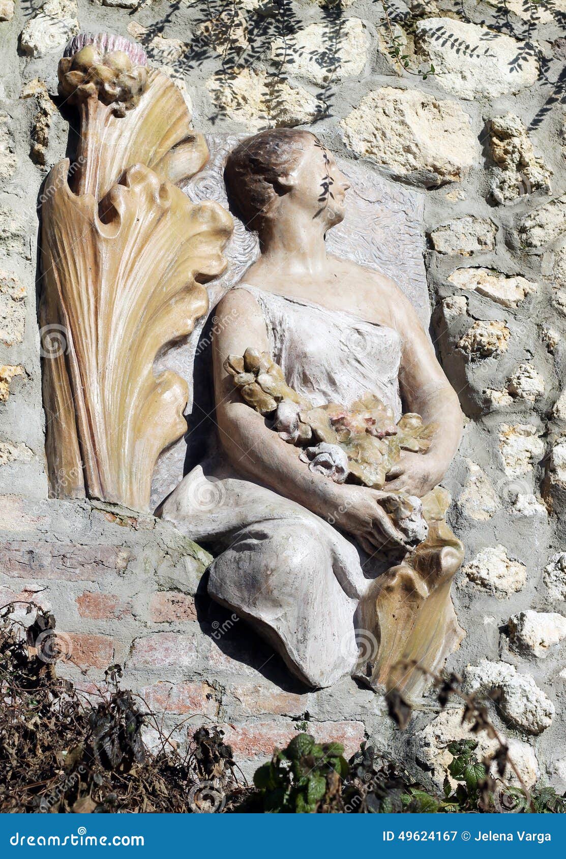 Interesting Statue in the Wall Stock Image - Image of interesting ...