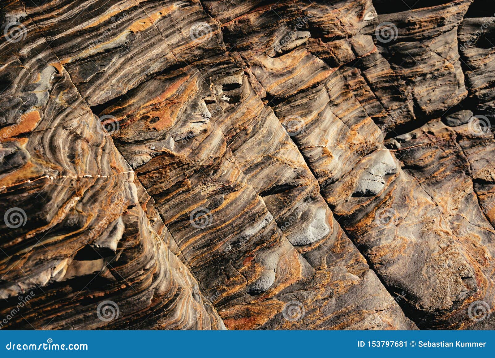 Interesting Striated Rock Texture Background Stock Image - Image of ...