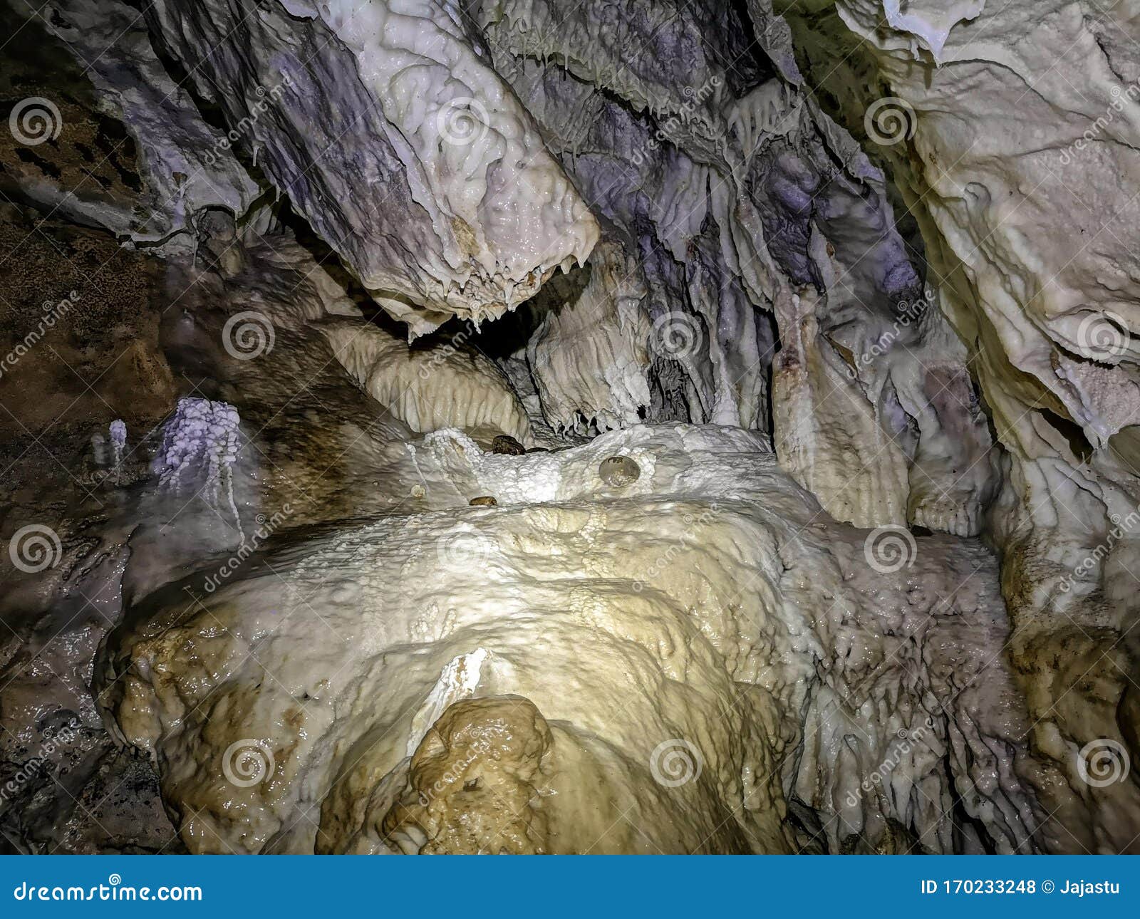 Interesting Structures in New Zealand Cave Stock Photo - Image of ...