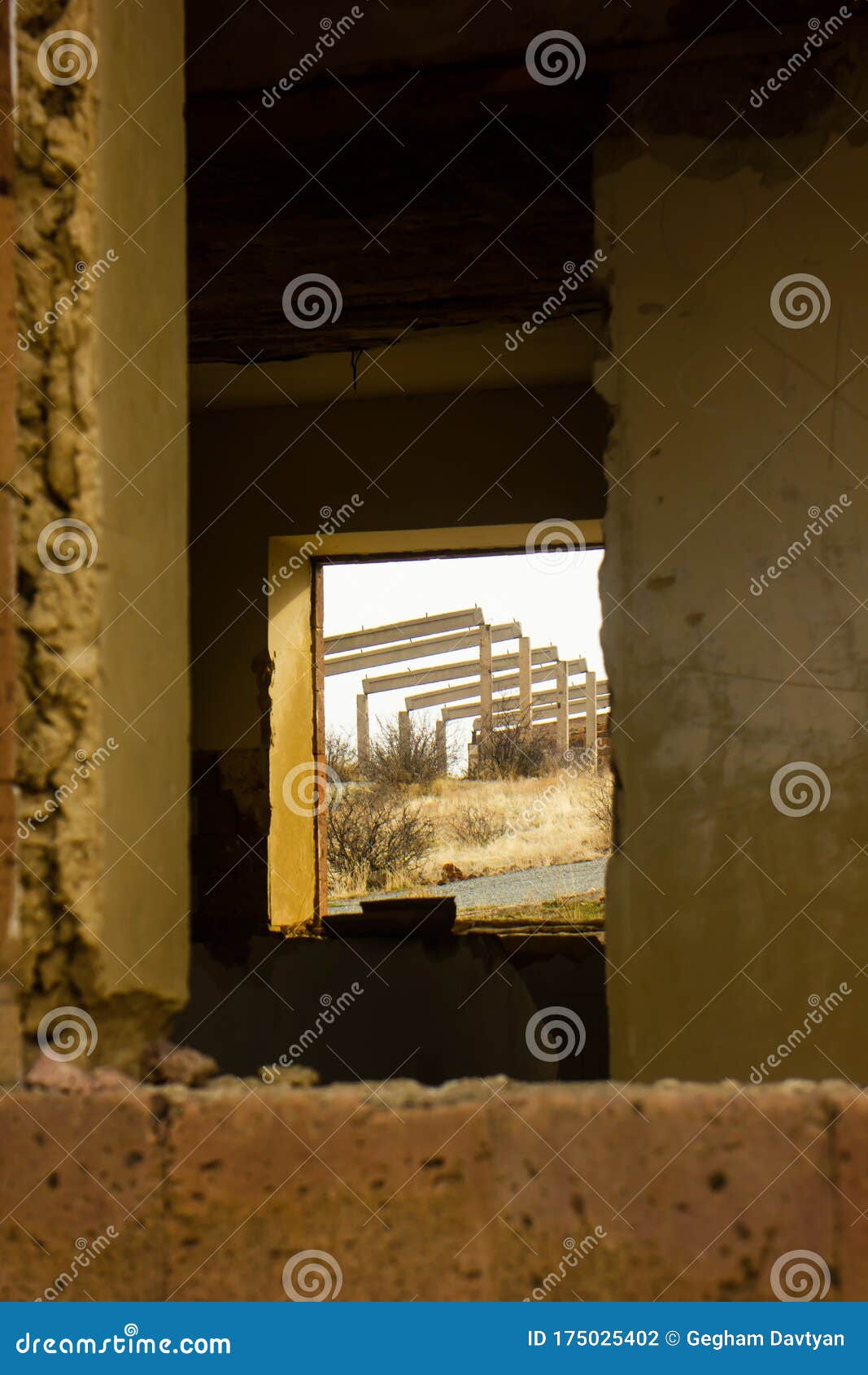 An Interesting View Across the Window Stock Photo - Image of brick ...