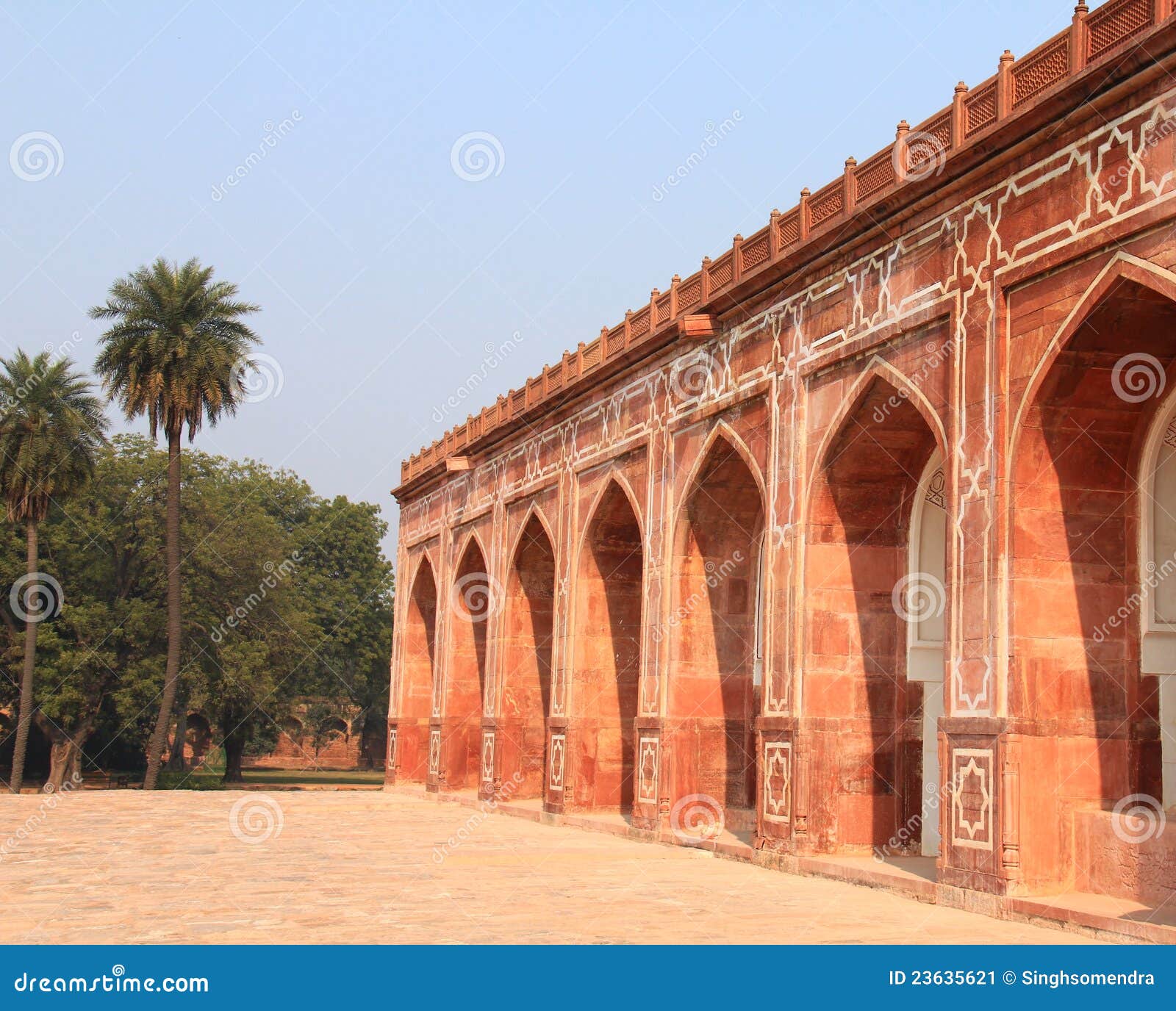 An Interesting View of Humayun Tomb Building Stock Image - Image of ...