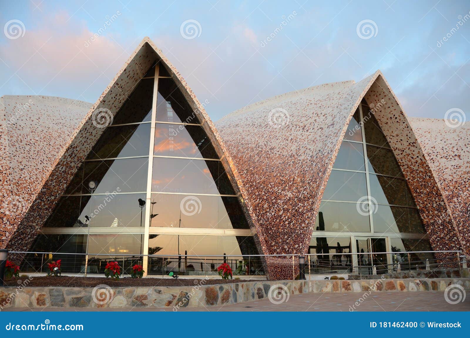 Interesting View of a Modern Brutalist Architecture Design Example on a ...