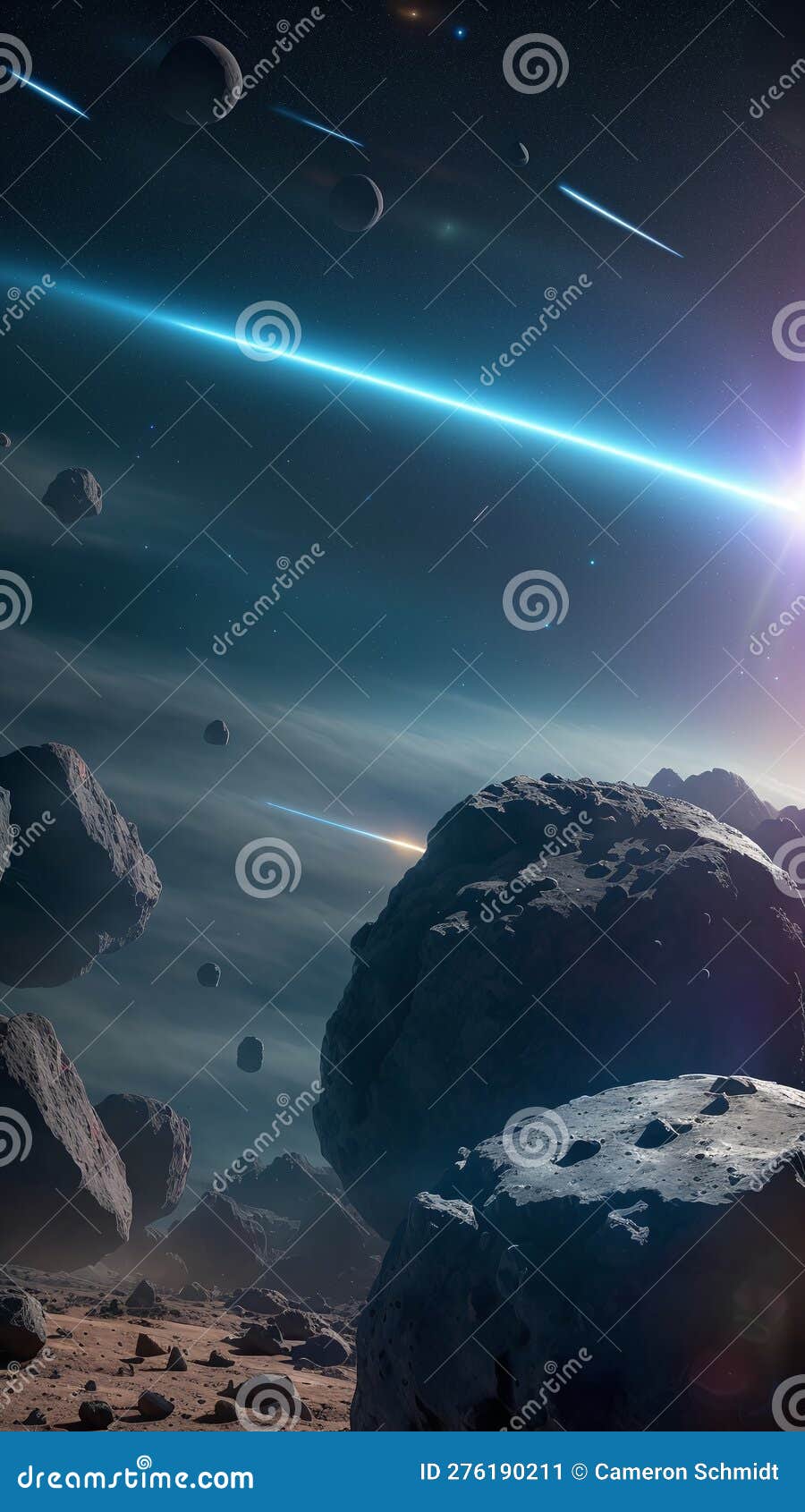 An Interesting View of a Planet with a Lot of Rocks and Planets AI ...