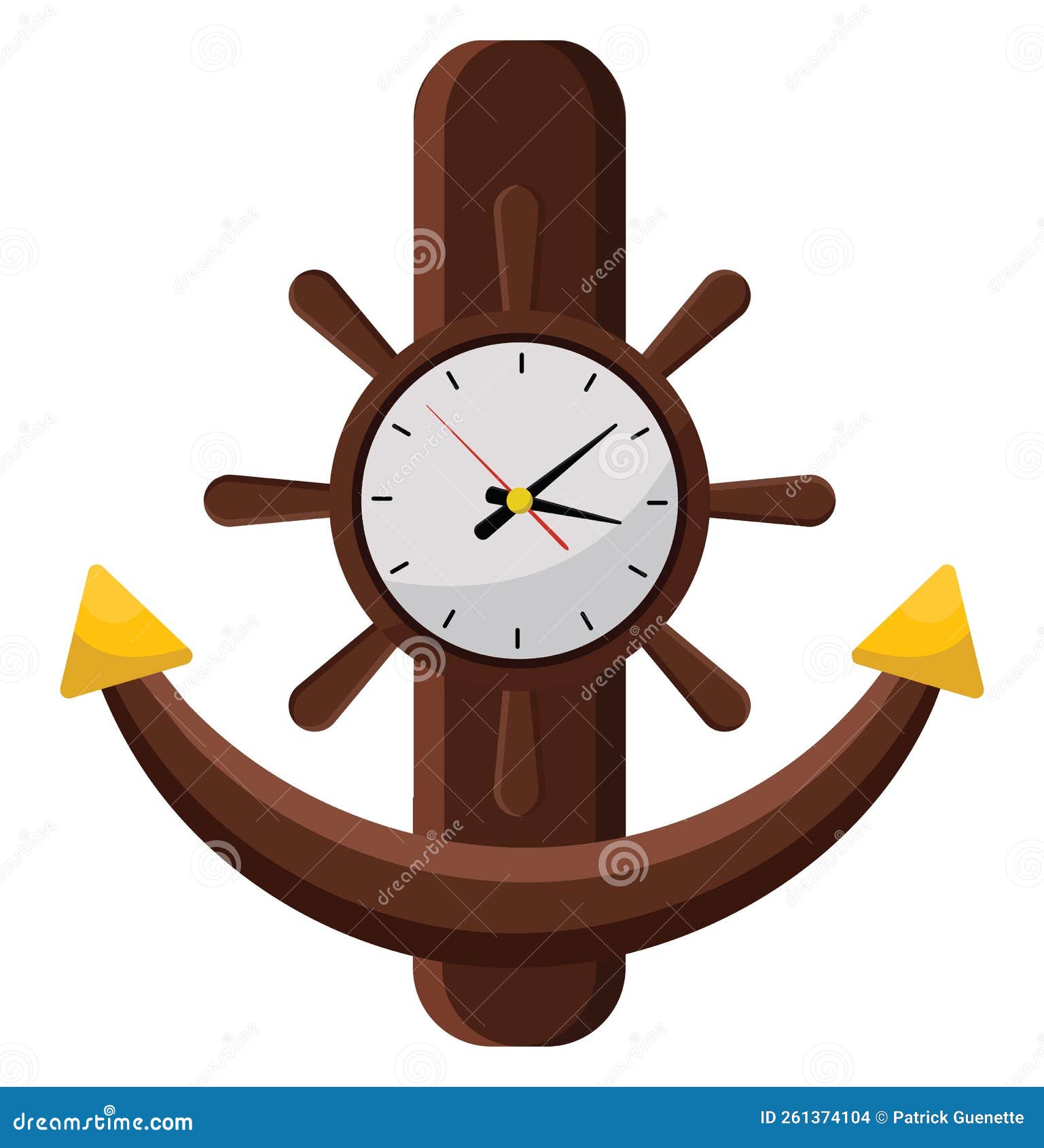 Interesting Wall Clock, Icon Stock Vector - Illustration of time, hour ...