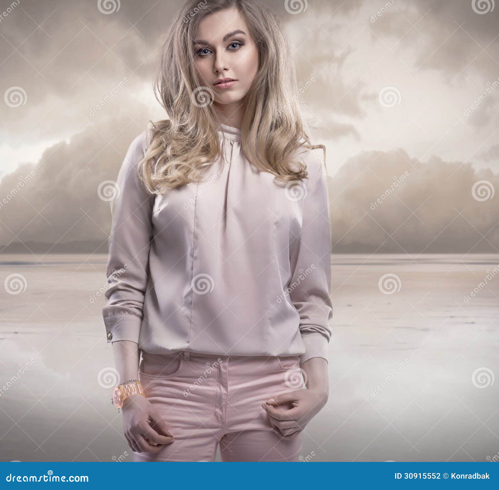 Interesting and Young Pretty Woman Stock Photo - Image of portrait ...