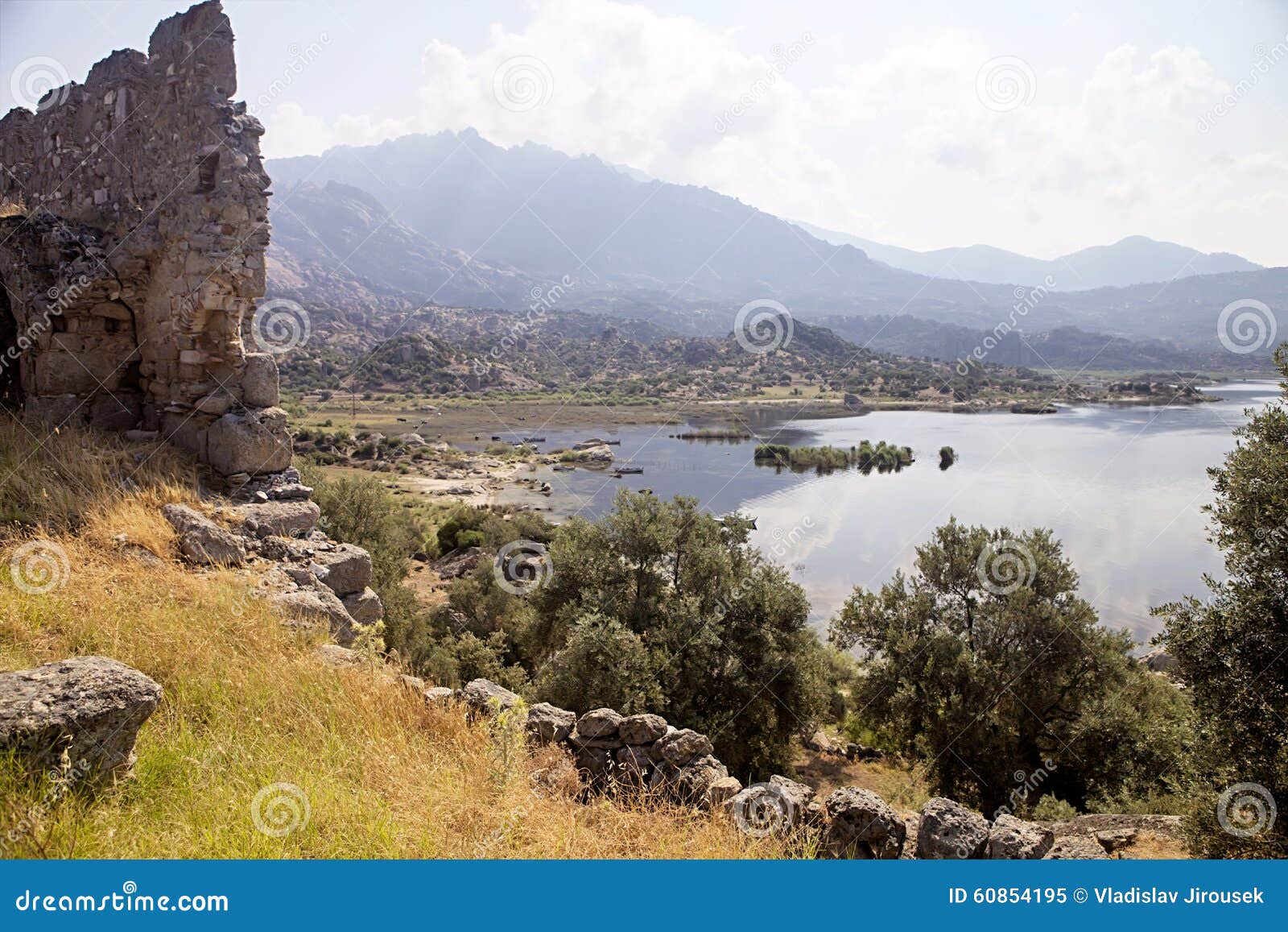 Interestingly Inland Lake Bafa, Turkey Stock Image - Image of scenic ...