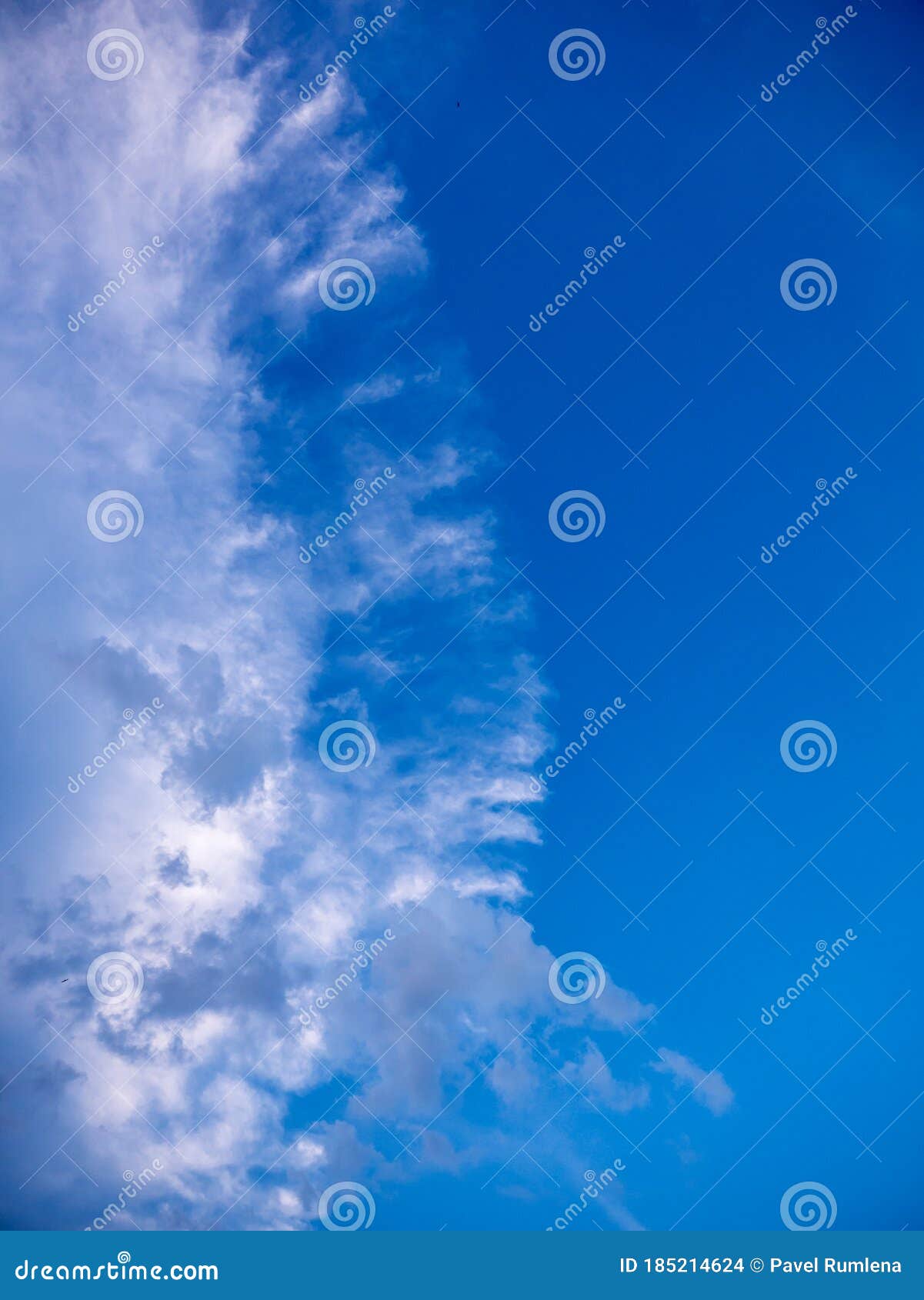 An Interestingly Shaped Edge of a Cloud on a Blue Sky Stock Photo ...