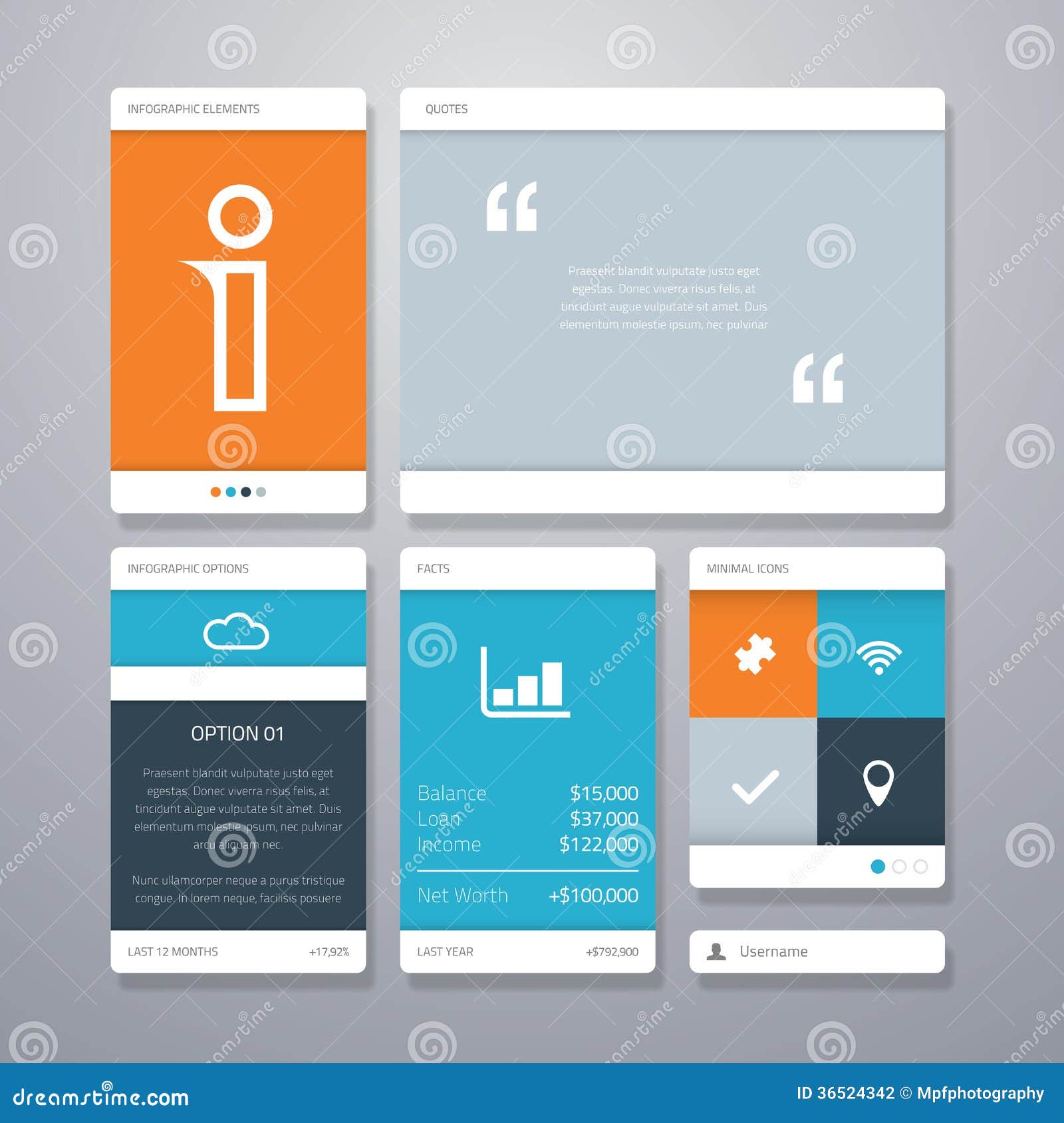 Interfaccia Utente (ui) Ed Elemento Infographic Di Vettore ...