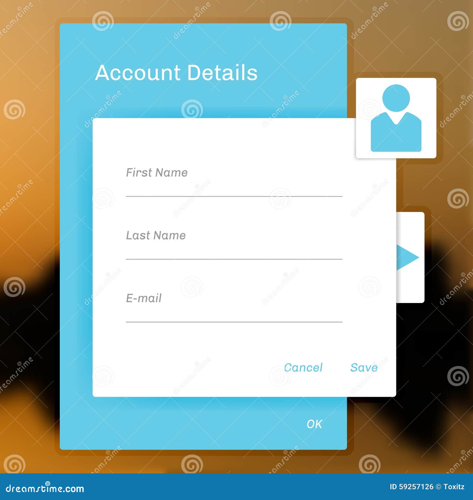 Interface Account Login, Information on a Social Network Stock Vector ...