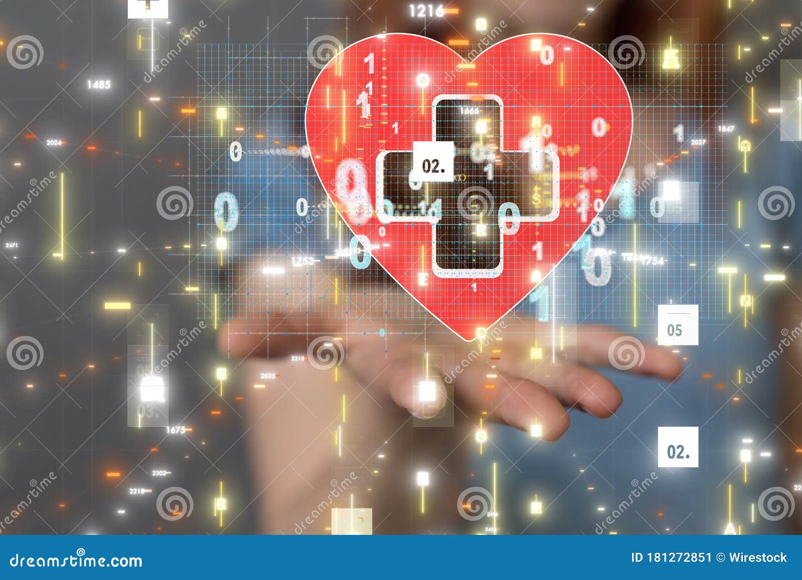 A Interface As Medical Network Concept Stock Image - Image of heartbeat ...