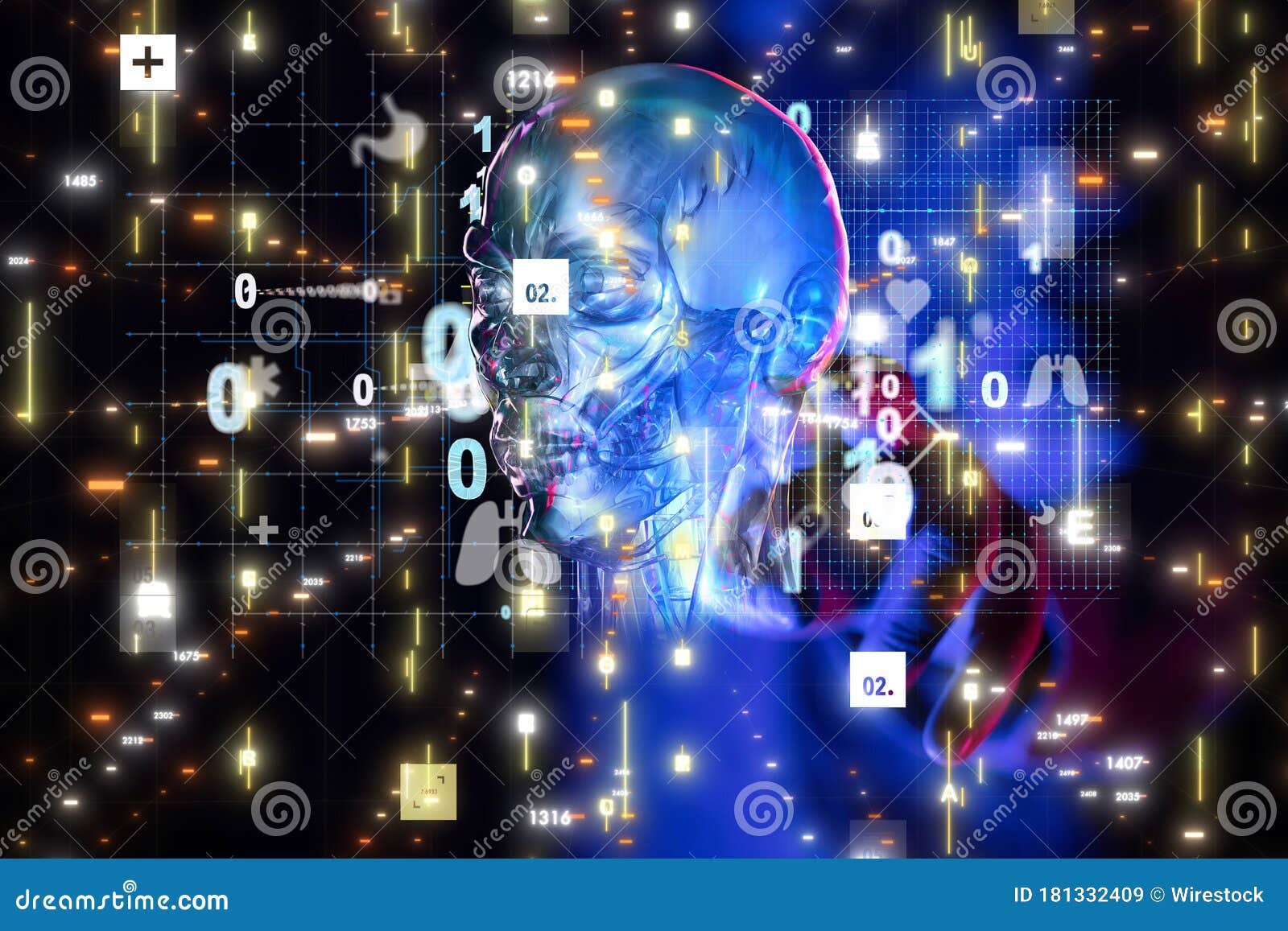 A Interface As Medical Network Concept Stock Image - Image of hand ...
