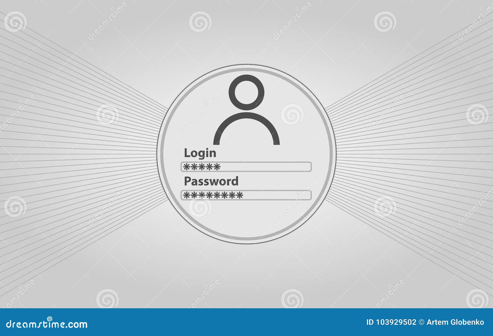 Authorization Window in White Style. Stock Vector - Illustration of ...