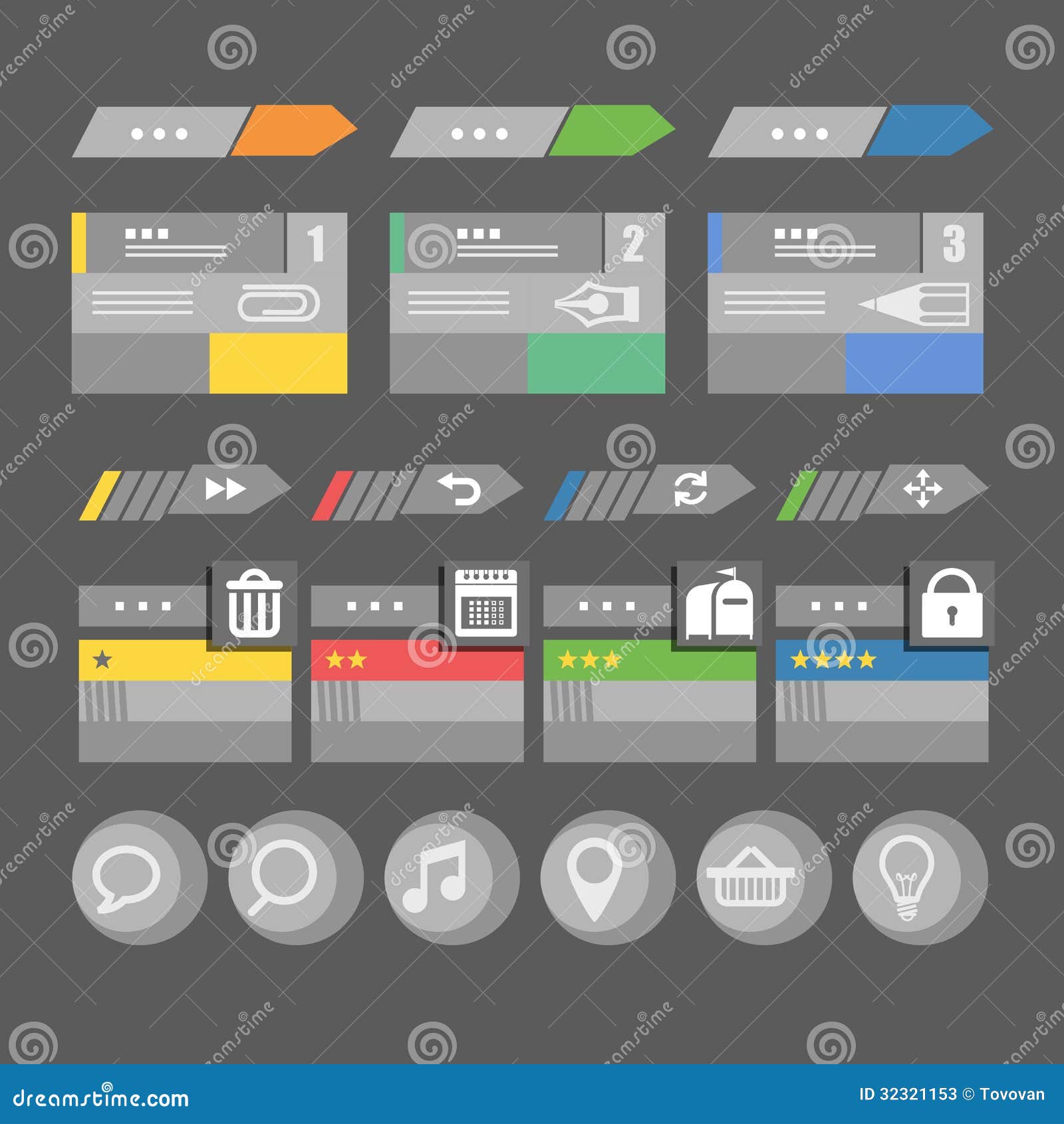 Interface bars template stock vector. Illustration of interface - 32321153