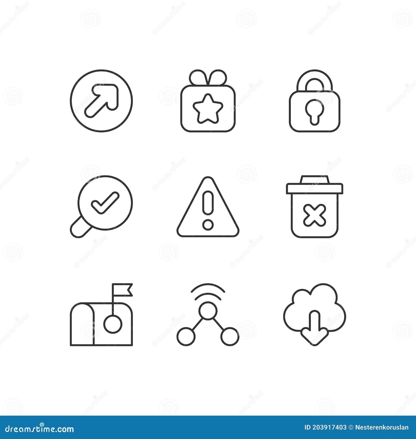 Interface for Better Usability Pixel Perfect Linear Icons Set Stock ...