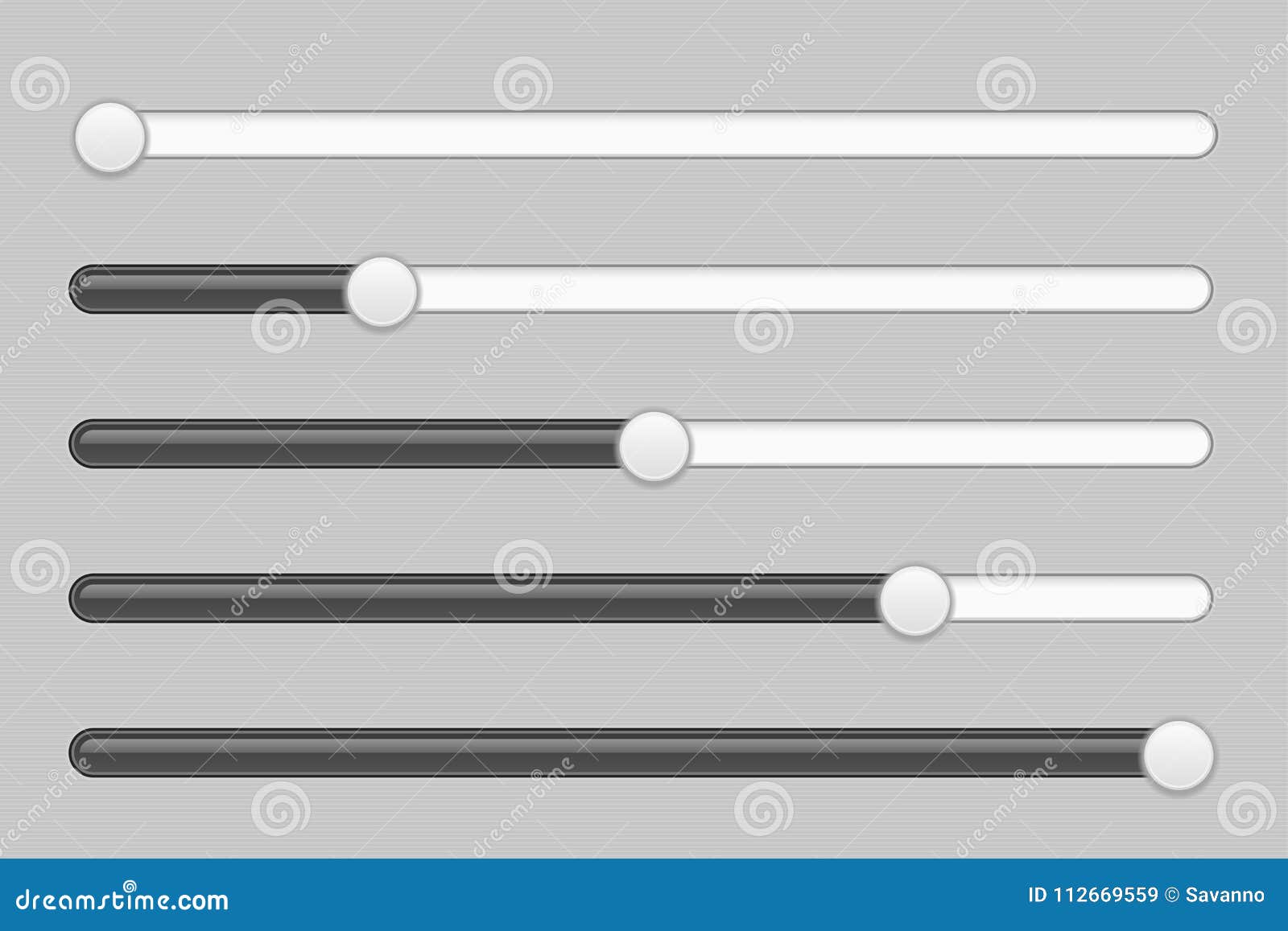 Interface Black and Gray Slider Buttons Stock Vector - Illustration of ...