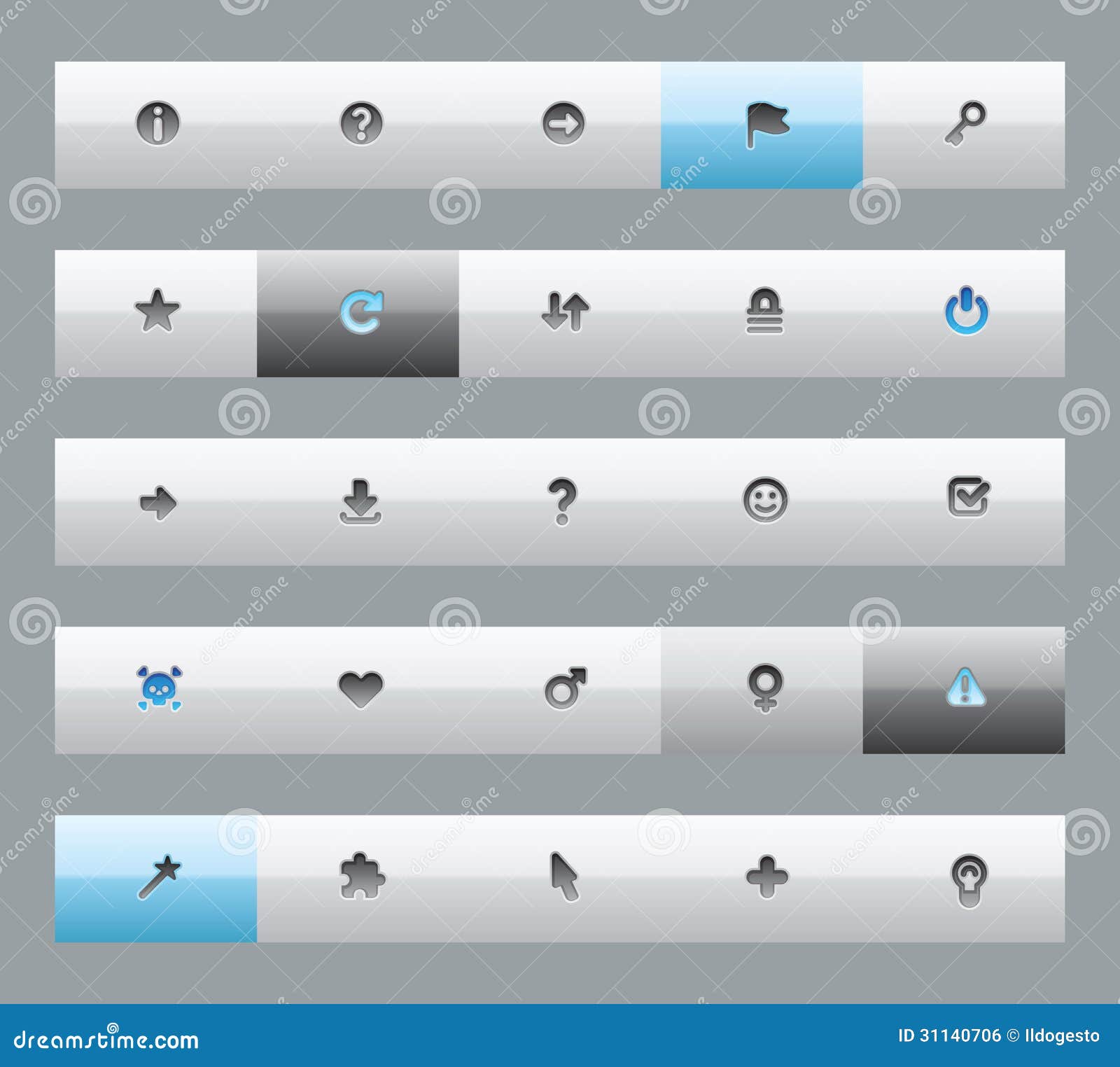 Interface Buttons for Signs Stock Vector - Illustration of computer ...