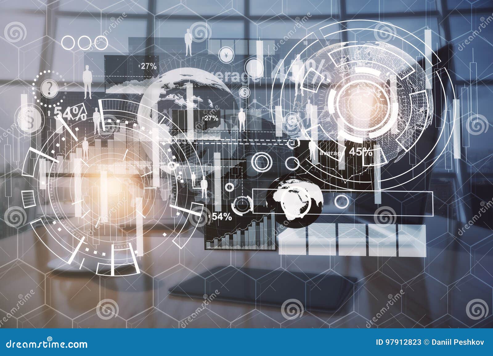 Interface concept stock illustration. Illustration of desk - 97912823