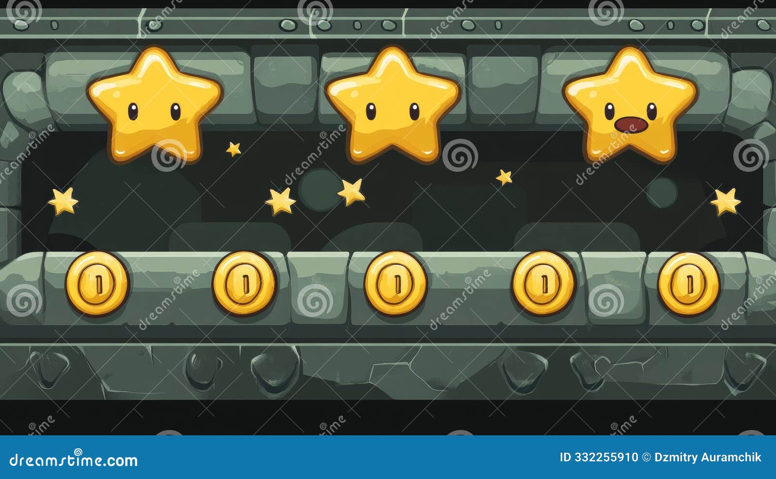 An Interface for a Console or Computer Game Featuring Traps, Steel ...