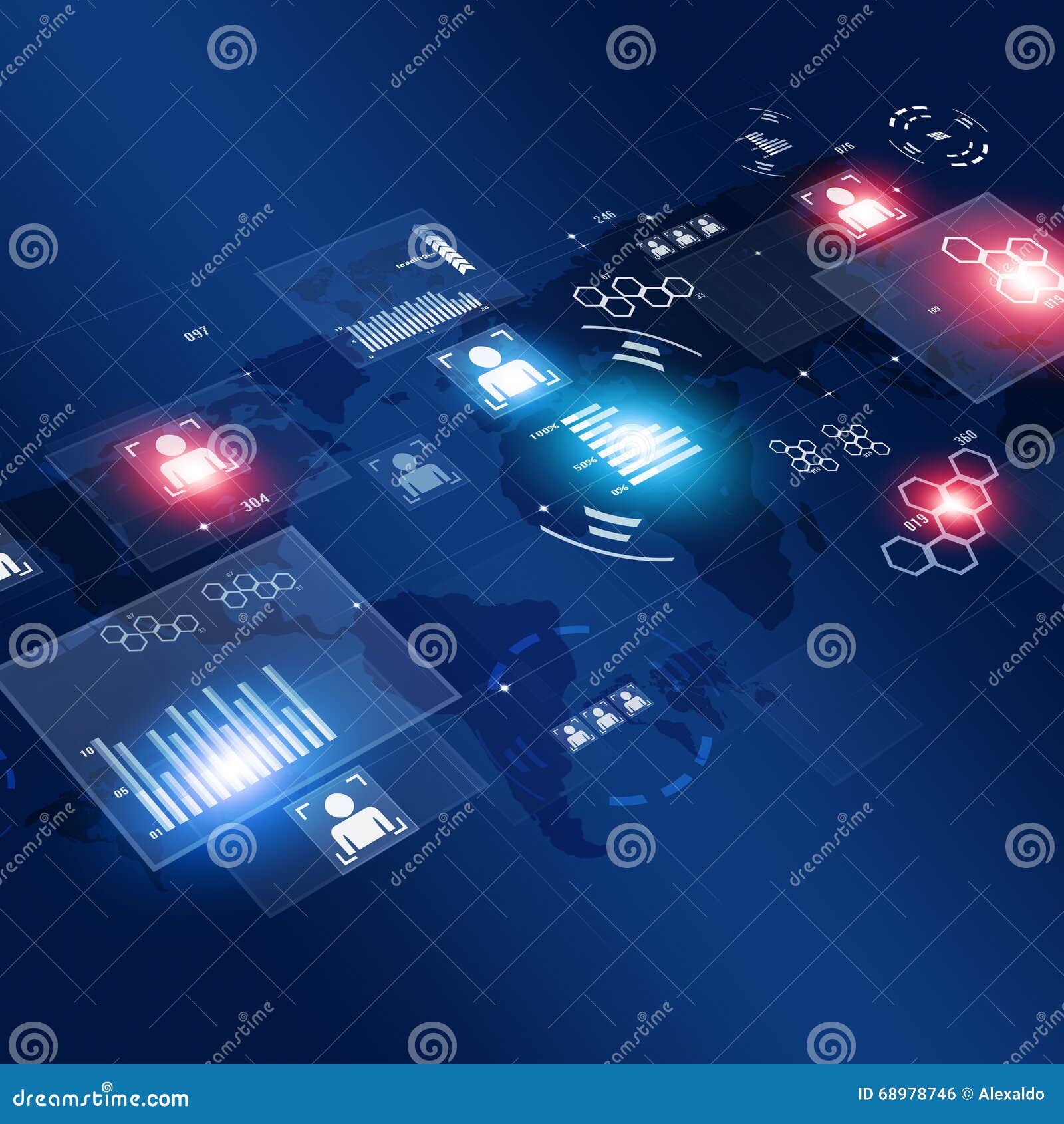 Interface D'informatique De Concept Illustration Stock - Illustration ...