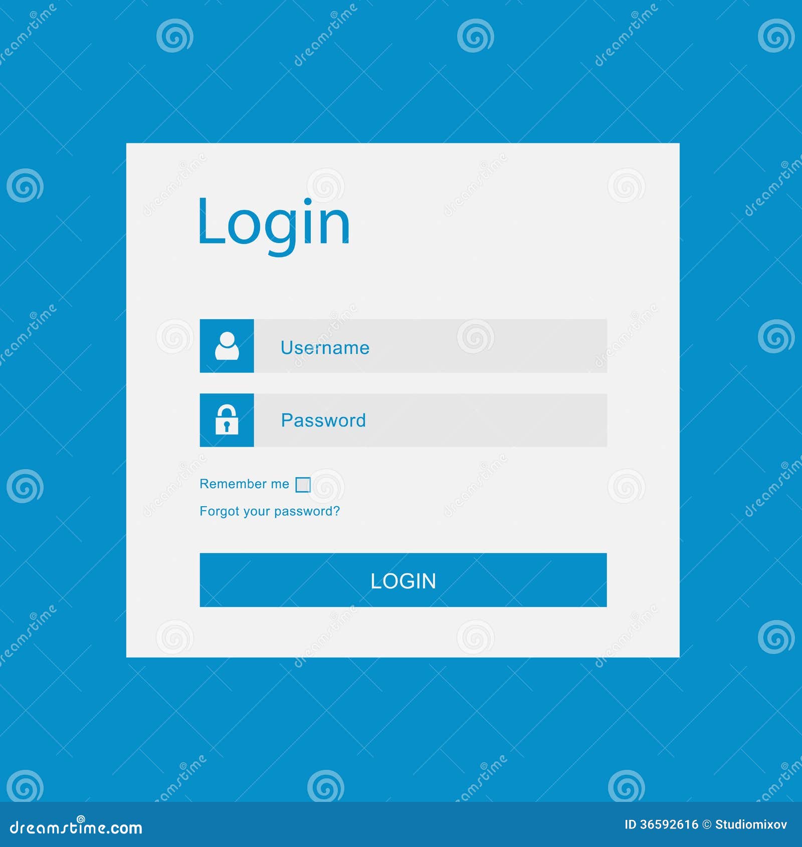Interface De Login De Vecteur - Username Et Mot De Passe Illustration ...