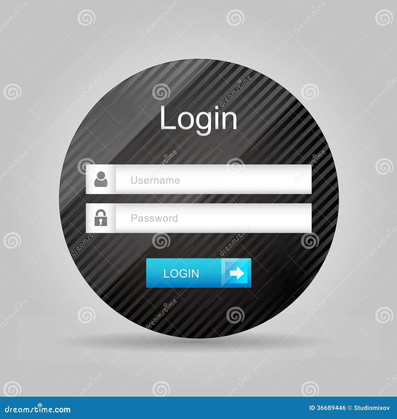 Interface De Login De Vecteur - Username Et Mot De Passe Illustration ...