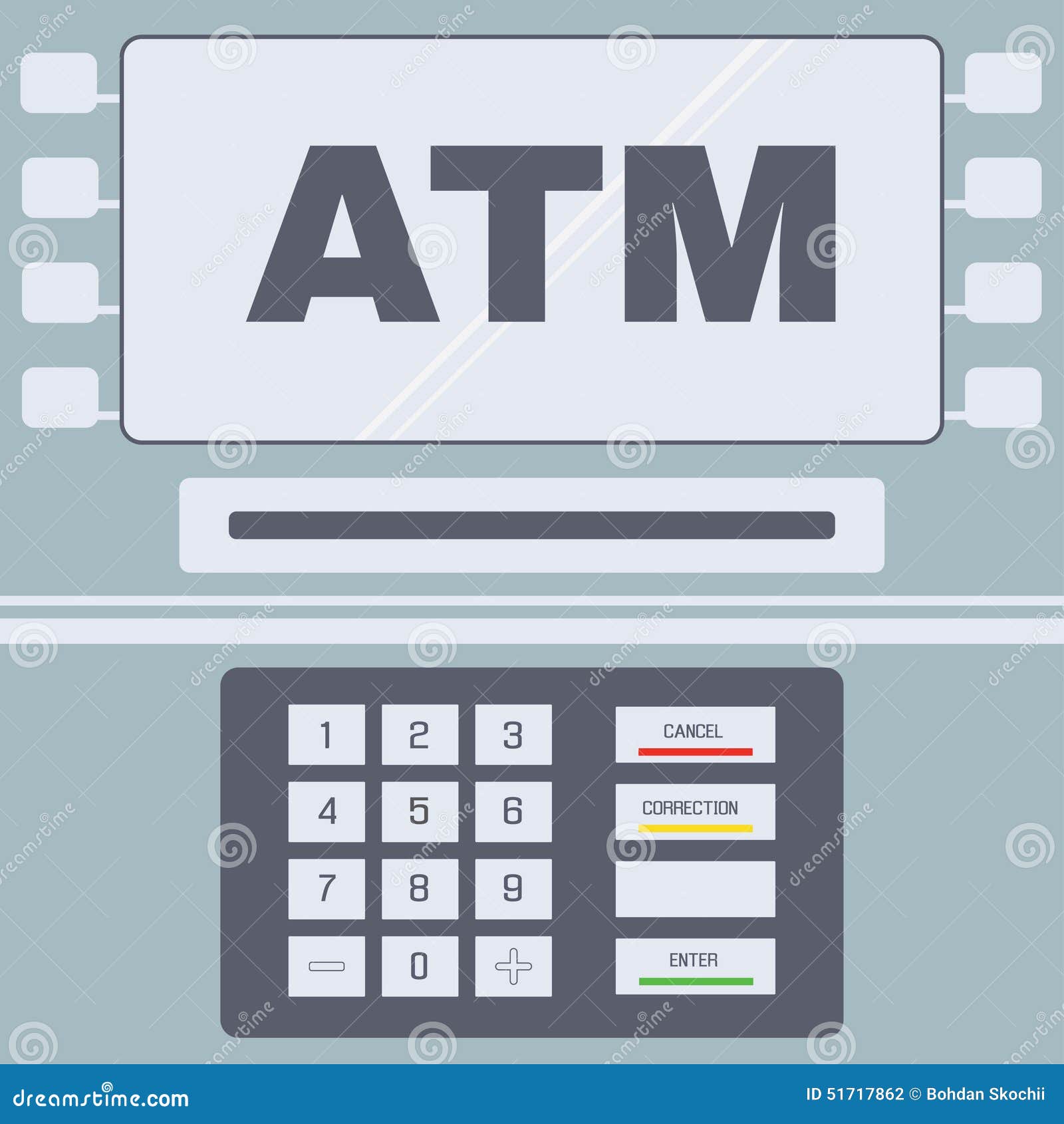 Interface De Utilizador Do ATM Ilustração do Vetor - Ilustração de ...
