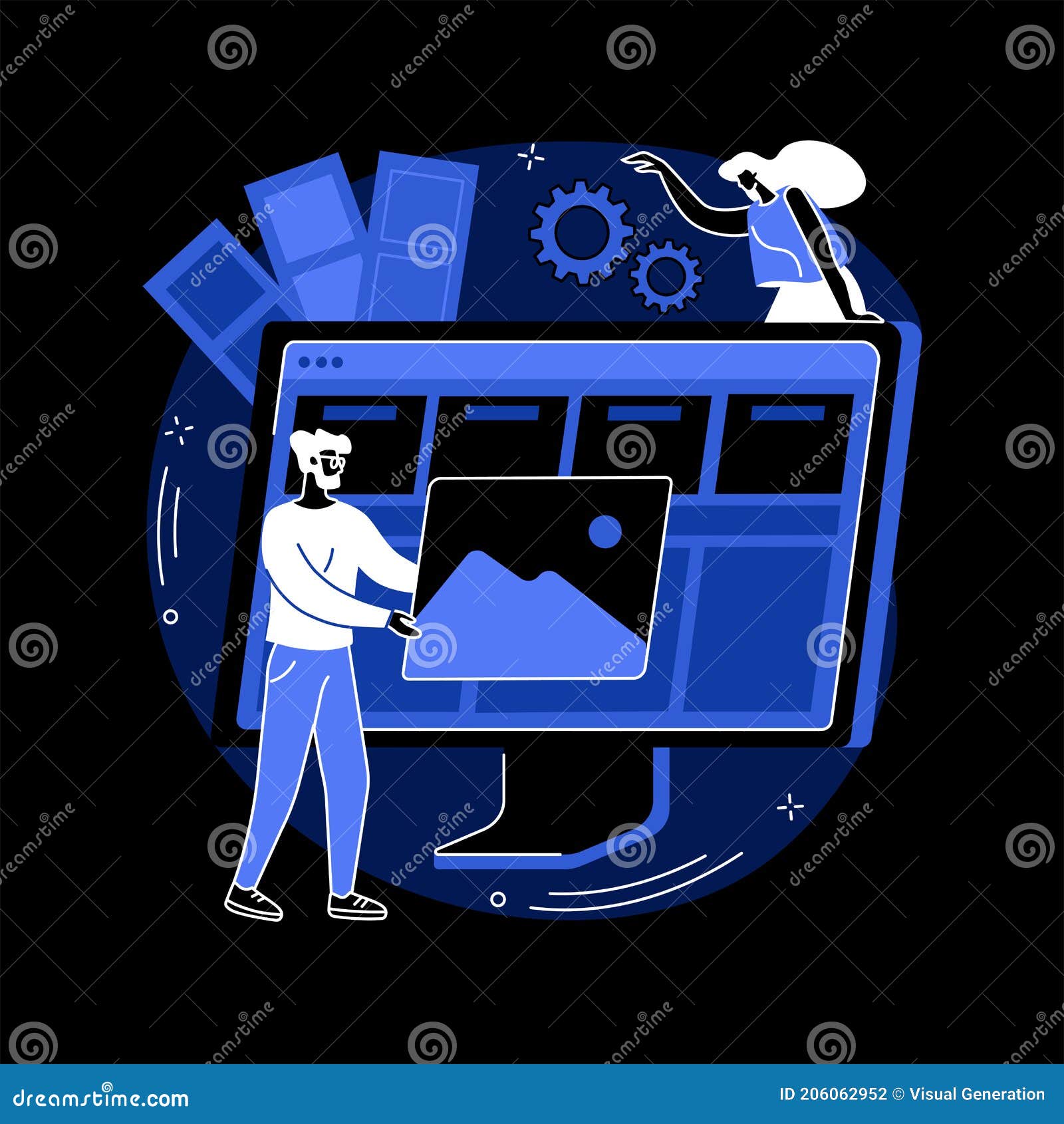 Interface Design Abstract Concept Vector Illustration. Stock Vector ...