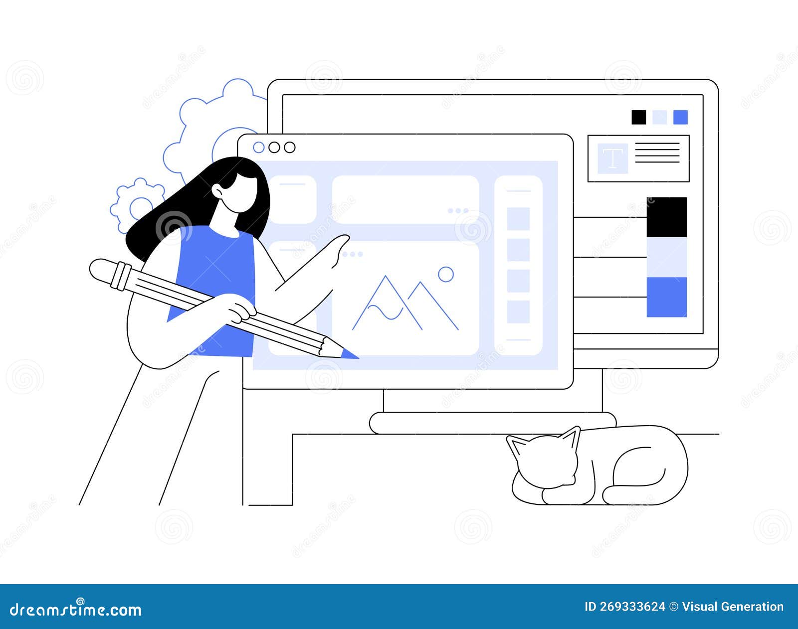 Interface Design Abstract Concept Vector Illustration. Stock Vector ...