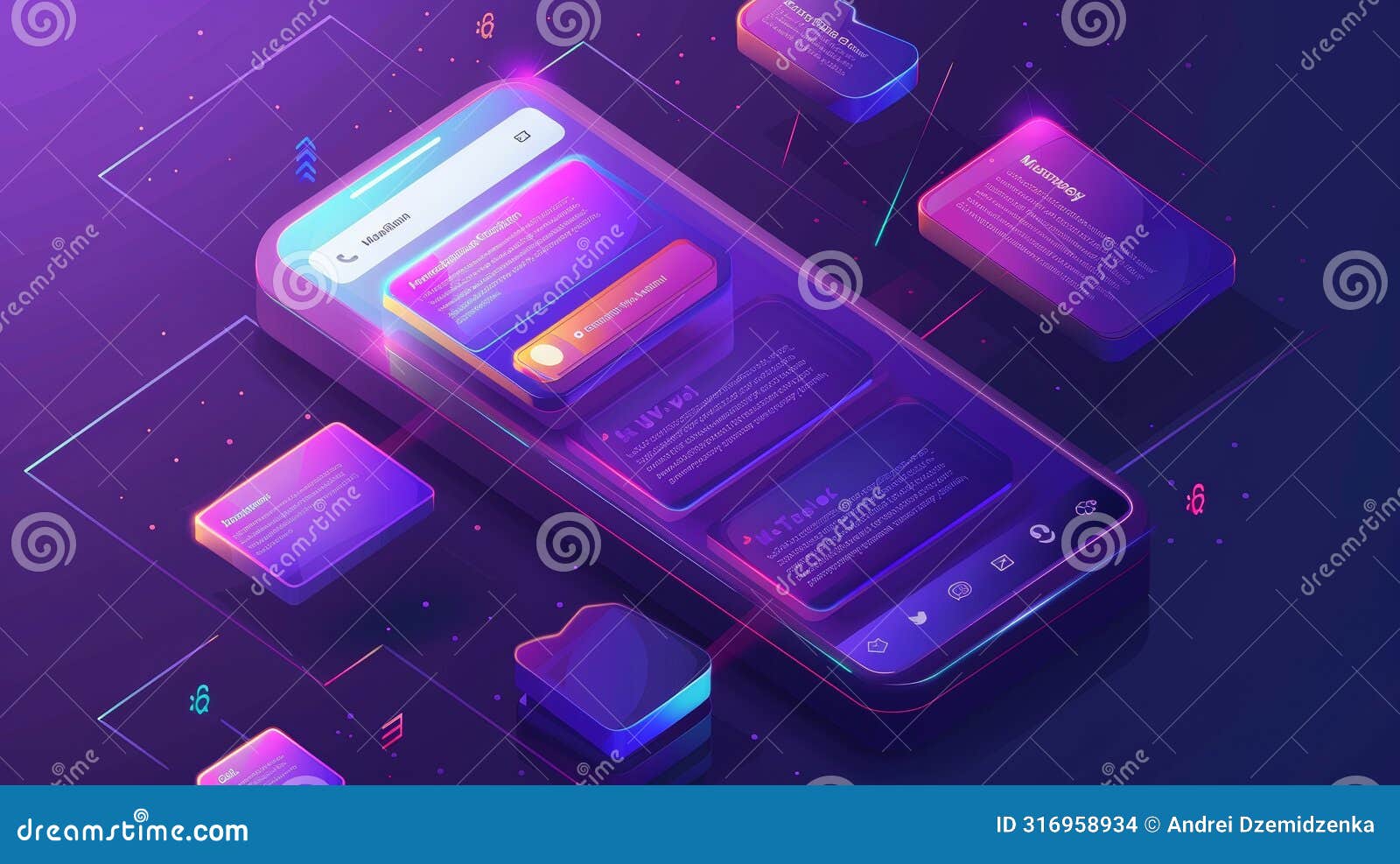Interface Design for Mobile Chat Dialog App. User Interface Design for ...