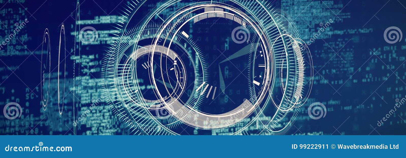 Interface Dial with Blue Background Stock Illustration - Illustration ...