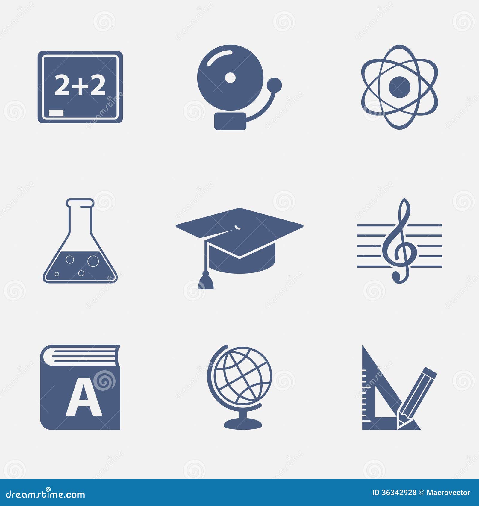 Interface Elements for Education Website Stock Vector - Illustration of ...
