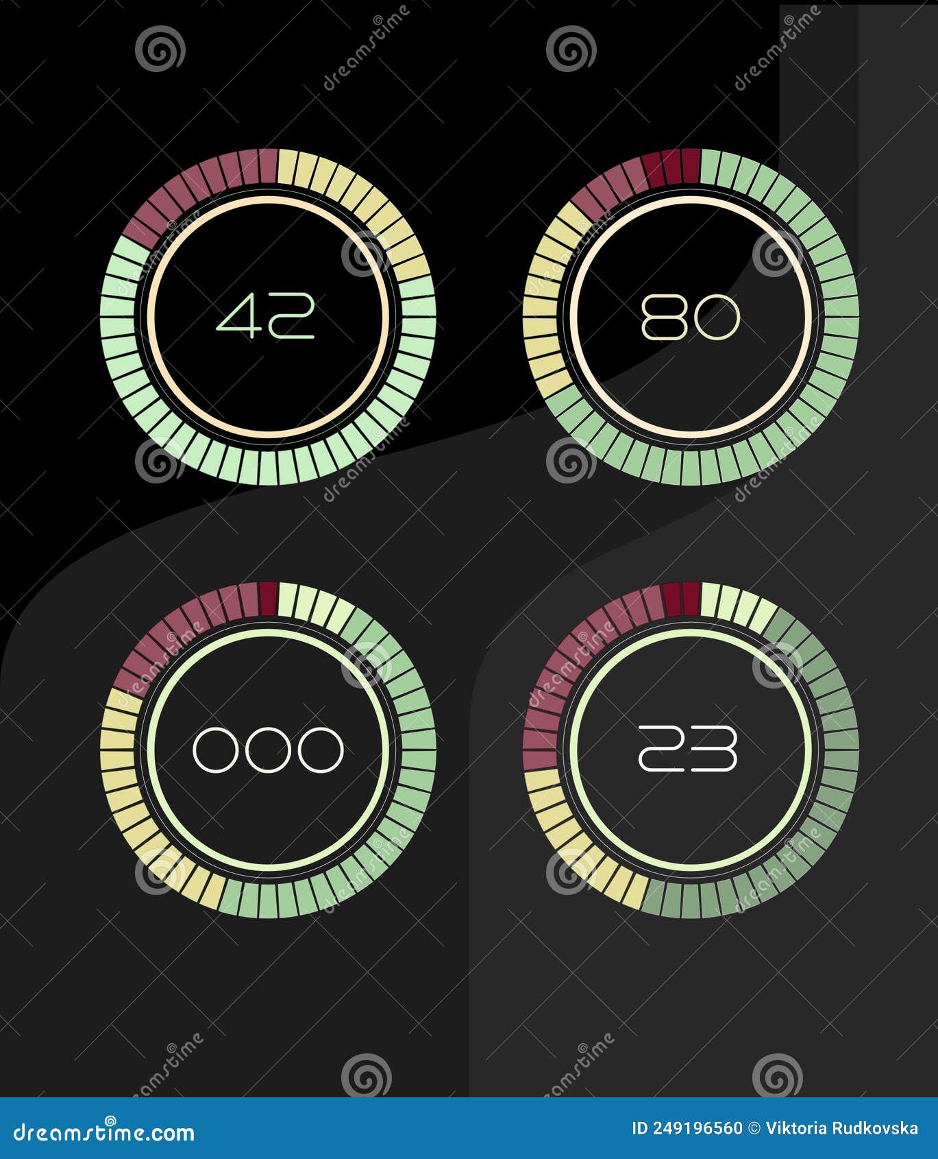 Interface Elements. Progress Bar. Button Design. Vector Set. Stock ...